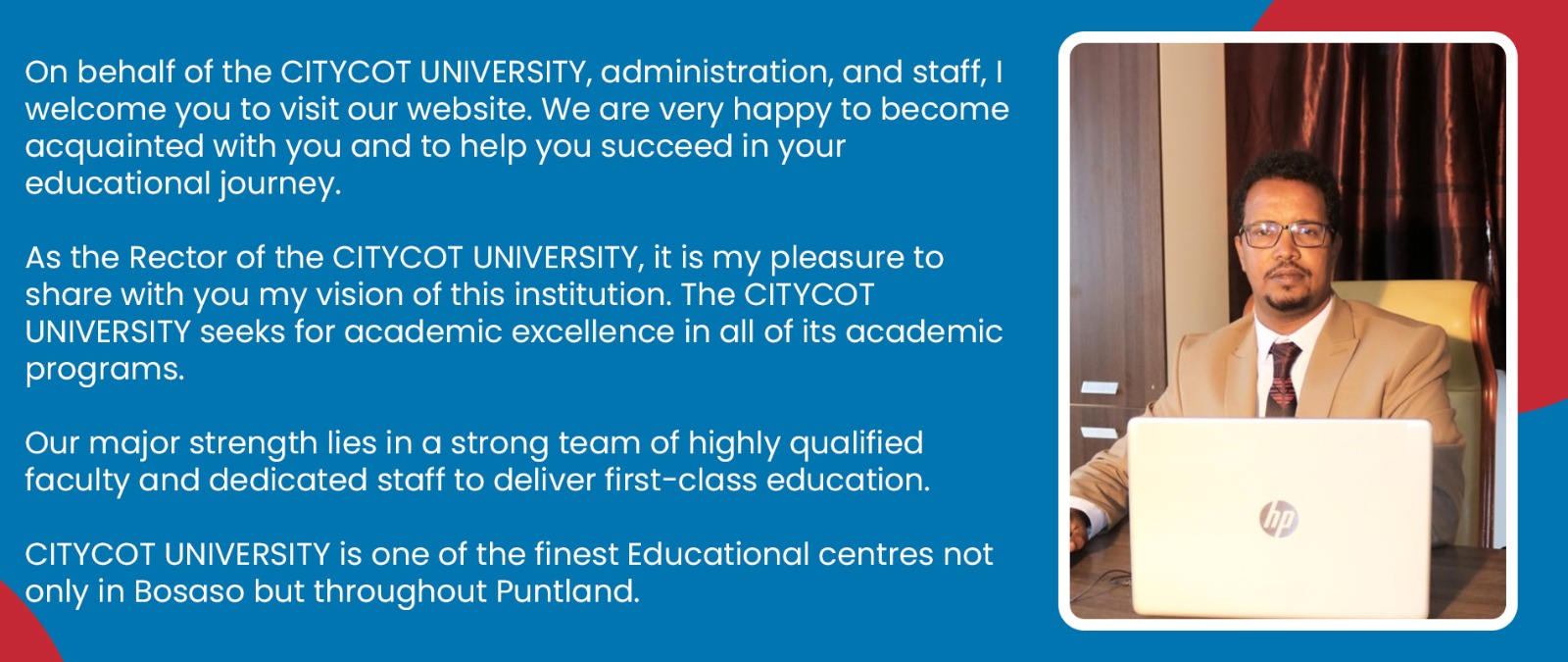 Rector Message - CITYCOT University